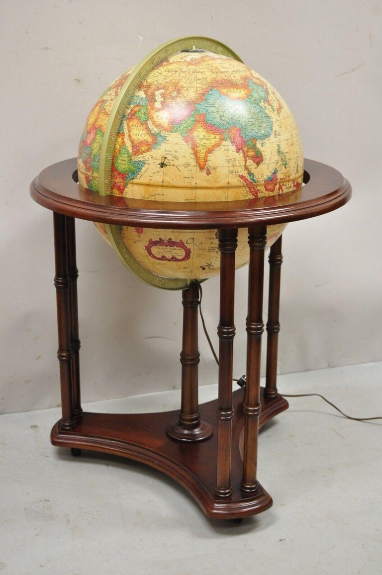 Vintage Scan Globe A/S Illuminated Lighted Globe on Stand, Denmark For ...