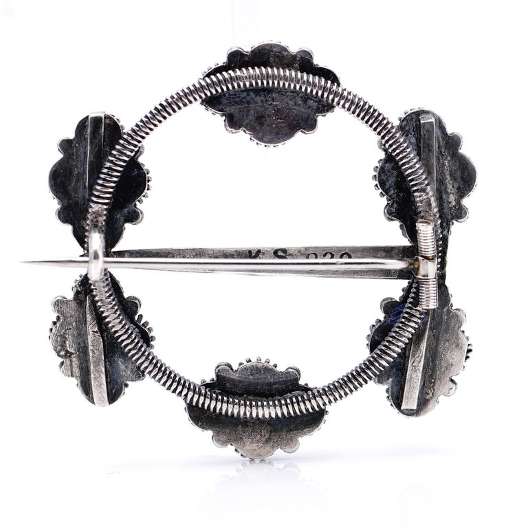 Vintage Scandinavian 830. silver brooch. For Sale at 1stDibs