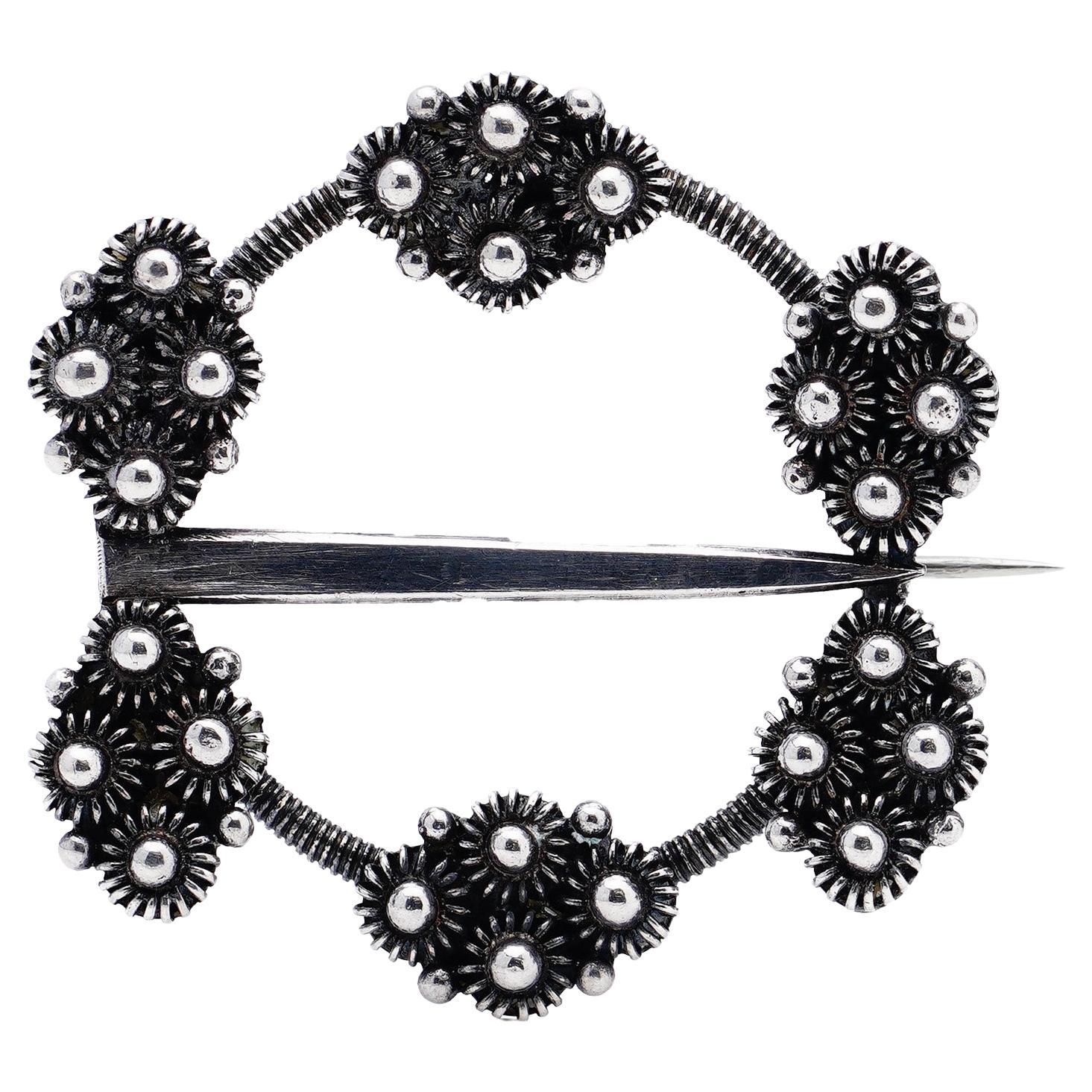 Modernist Scandinavian Silver Brooch by Lapponia For Sale at 1stDibs