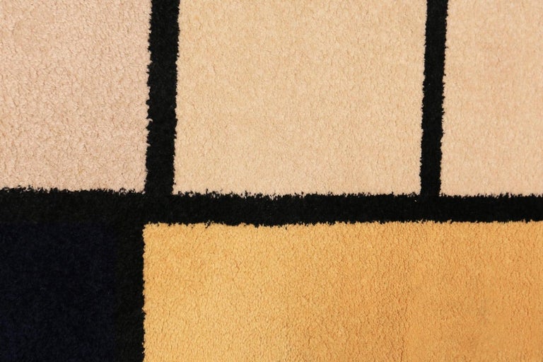 Vintage Scandinavian Danish Art Rug Attributed to Piet Mondrian at 1stDibs