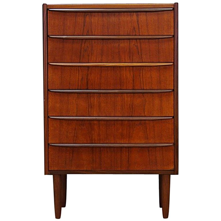 Vintage Scandinavian Design Chest of Drawers Retro Teak at 1stDibs