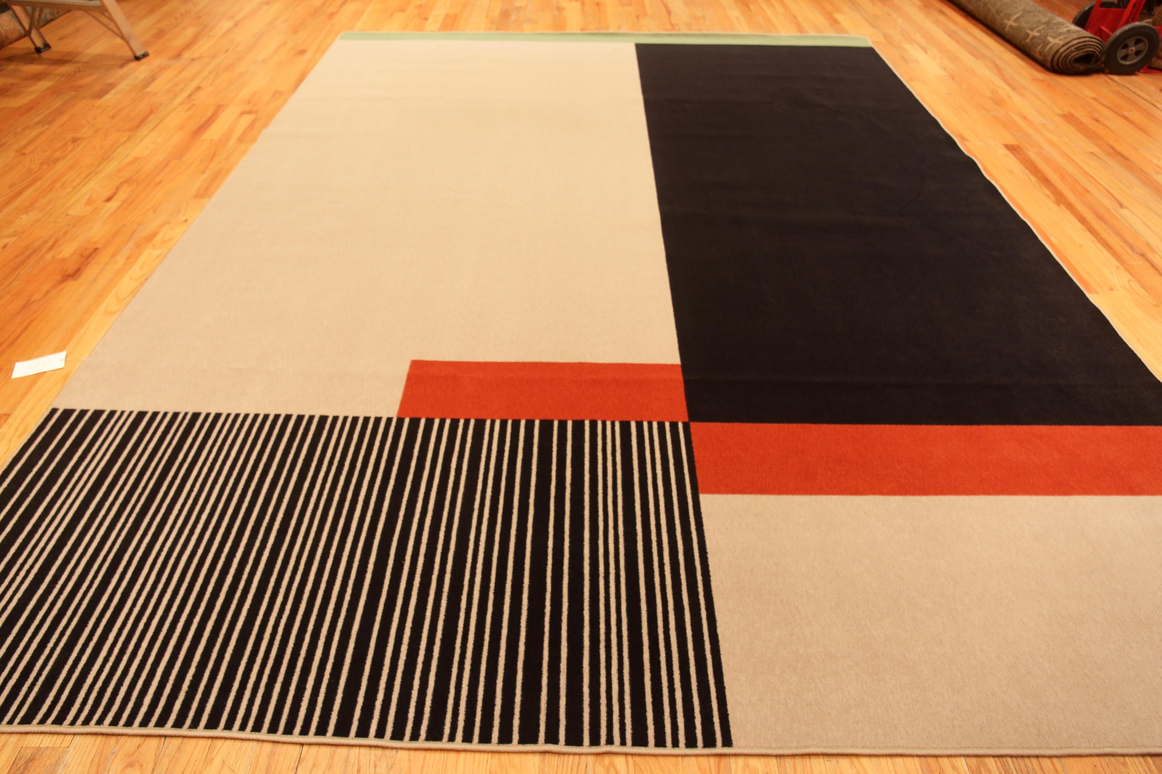 Nazmiyal Collection Vintage Scandinavian Ege Art Line Rug.9 ft 10 in x ...