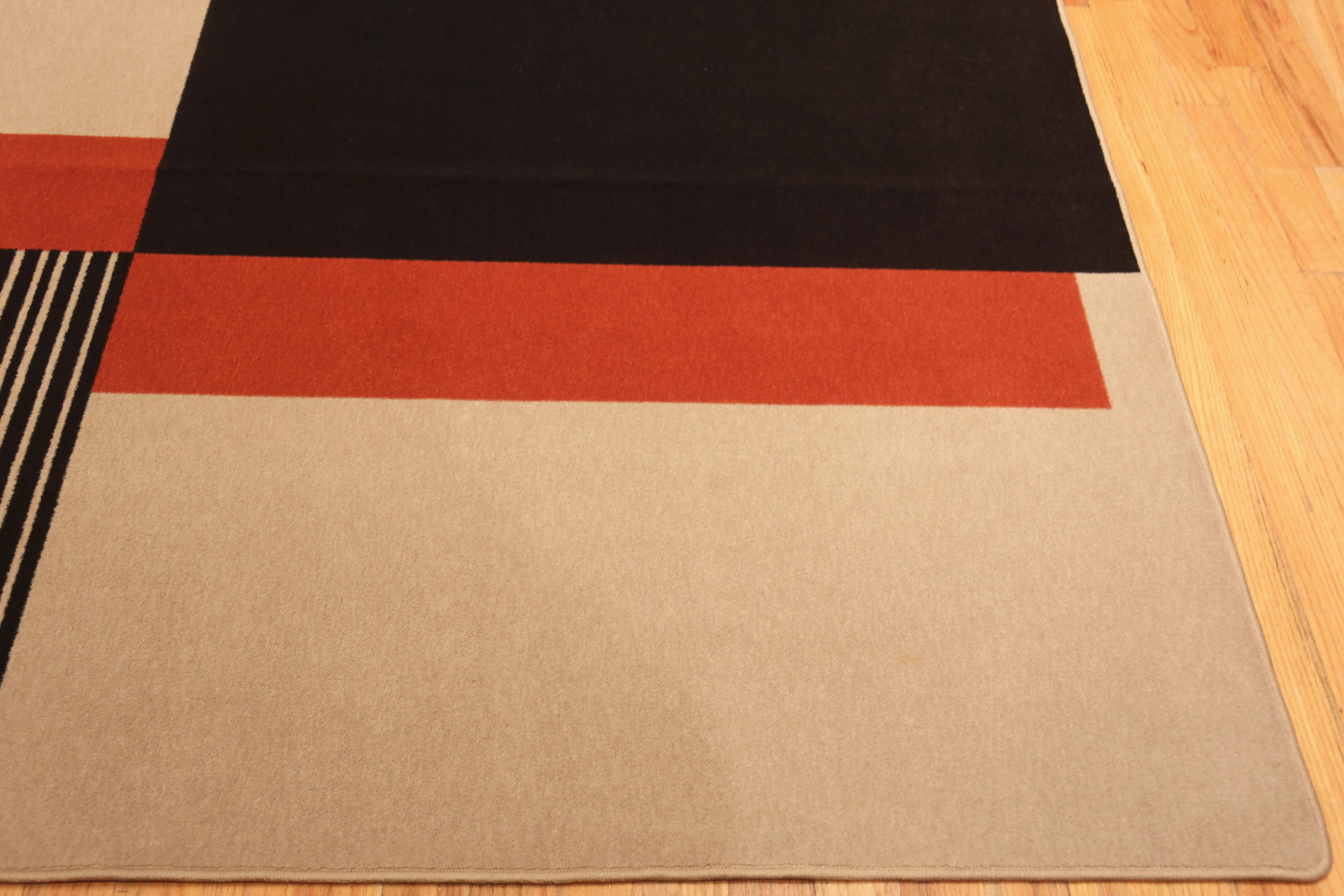 Nazmiyal Collection Vintage Scandinavian Ege Art Line Rug.9 ft 10 in x ...