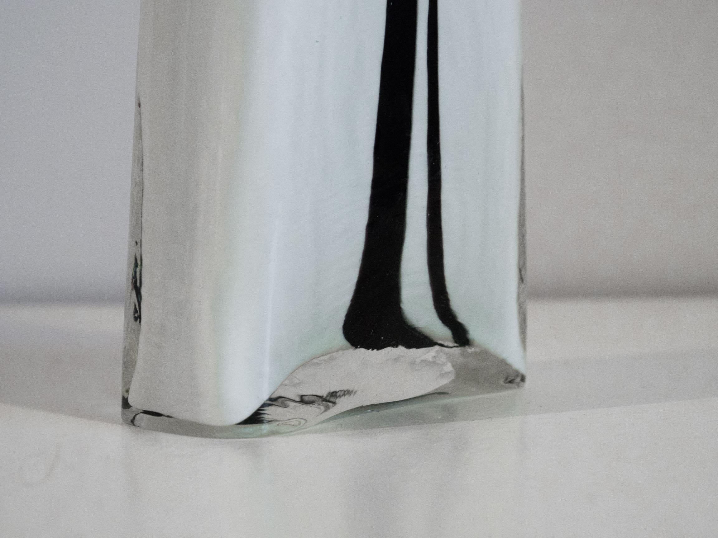 Vintage Scandinavian glass vase For Sale at 1stDibs