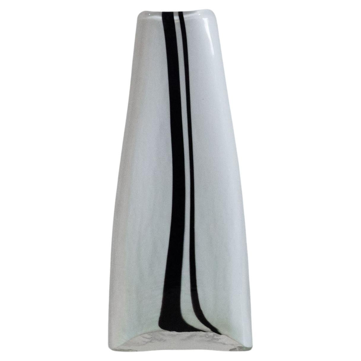 Vintage Scandinavian glass vase For Sale at 1stDibs