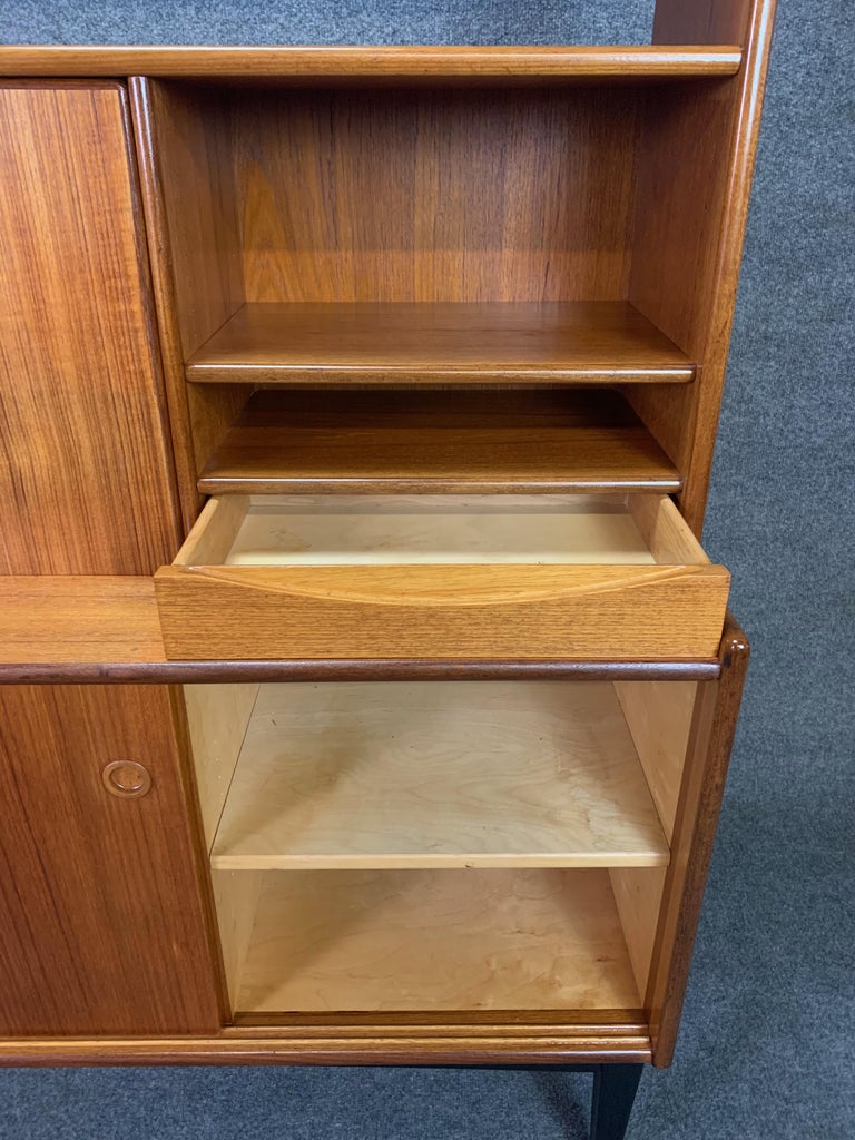 Vintage Scandinavian Midcentury Teak and Oak Highboard Bookcase by ...