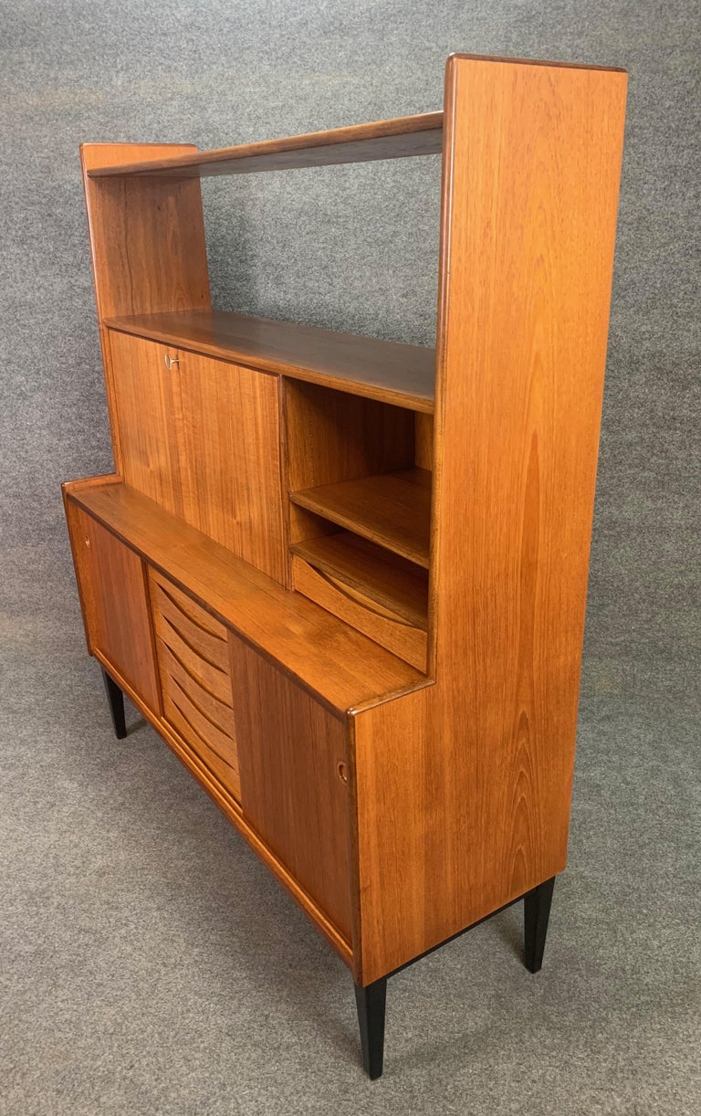 Vintage Scandinavian Midcentury Teak and Oak Highboard Bookcase by ...