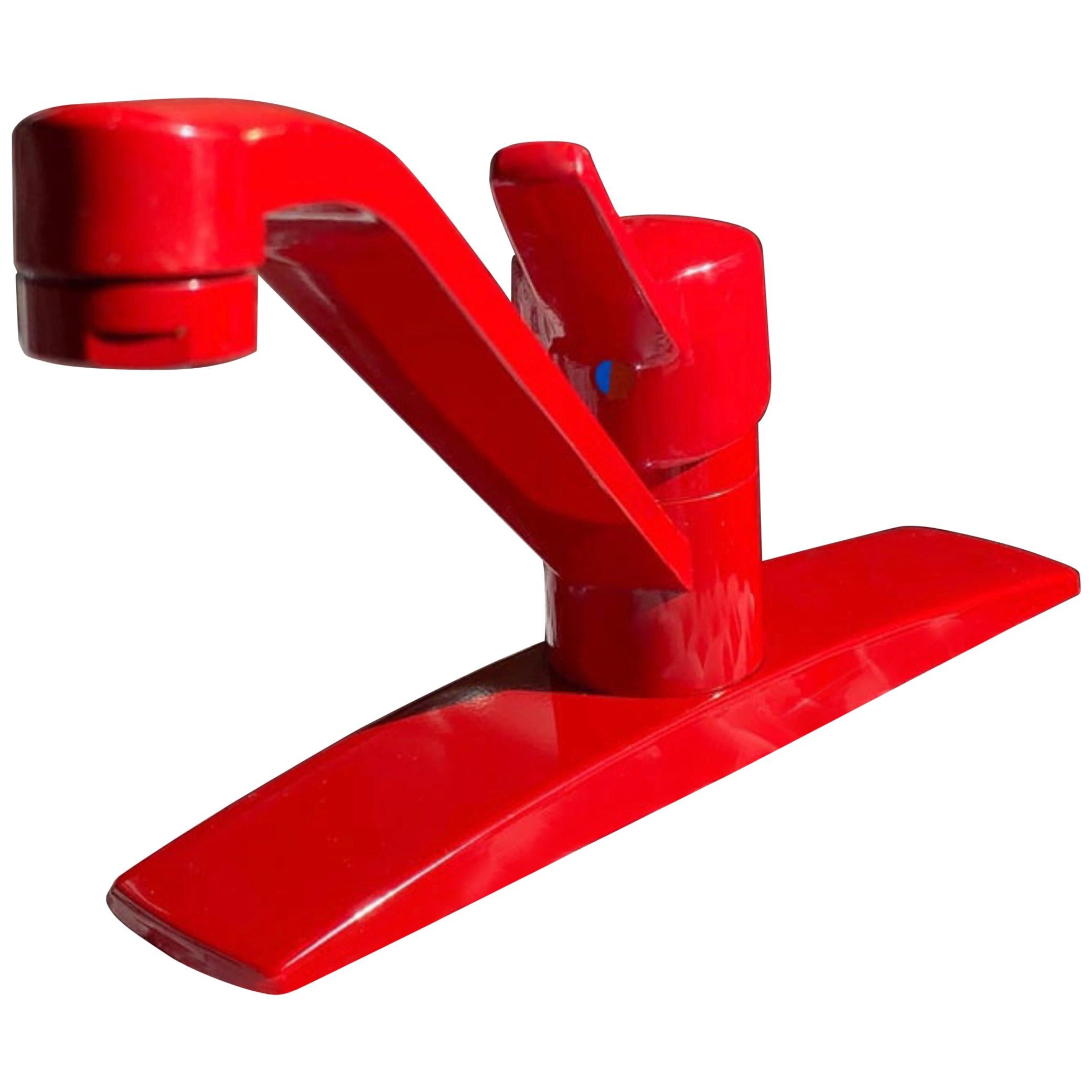 Vintage Scandinavian Modern Damixa Faucet Fitting, Red, Denmark, 1983 ...