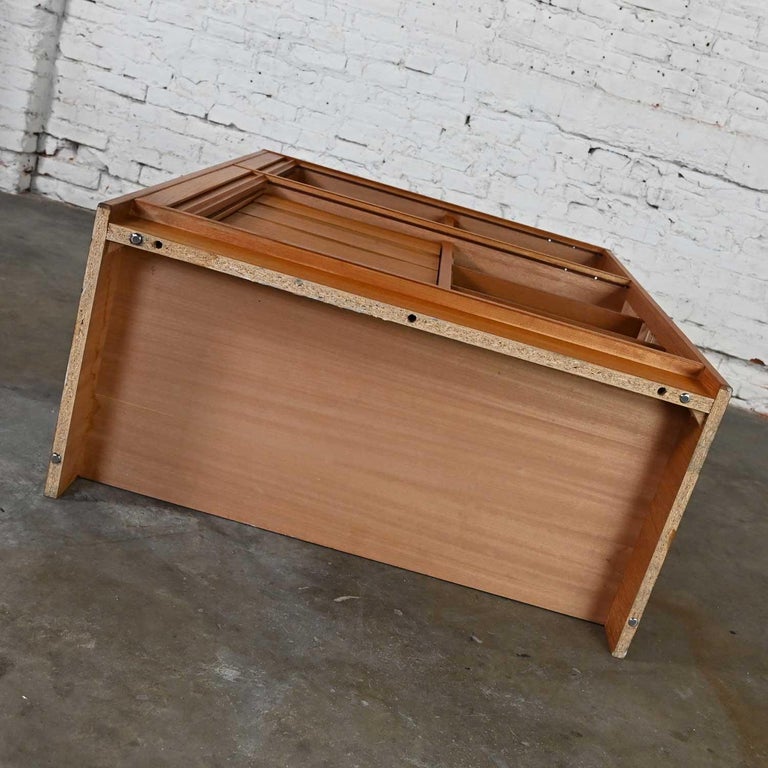 Vintage Scandinavian Modern Teak Double Vertical Tambour Door Gentlemen ...