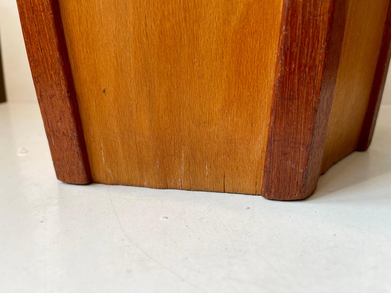 Vintage Scandinavian Paper Waste Bin in Teak and Birch, 1970s For Sale ...