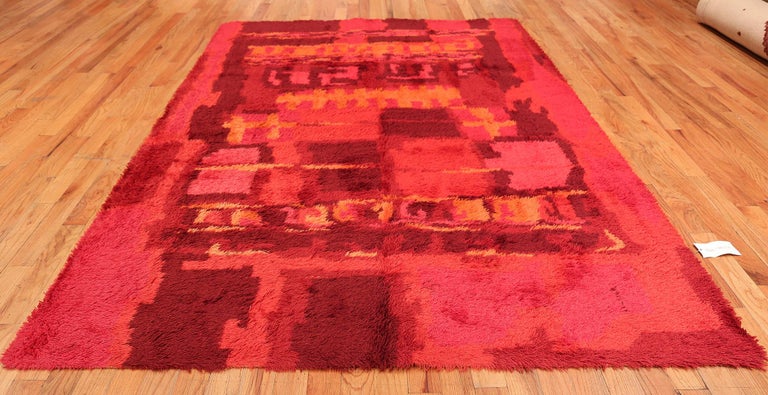Vintage Scandinavian Rya Rug at 1stDibs