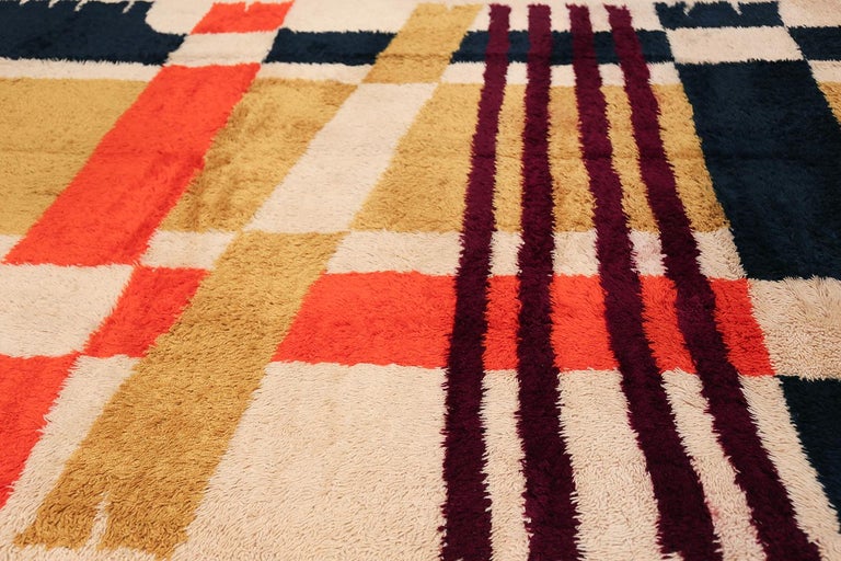 Vintage Scandinavian Rya Rug at 1stDibs