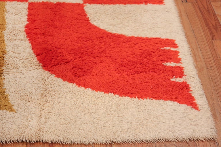 Vintage Scandinavian Rya Rug at 1stDibs
