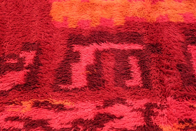 Vintage Scandinavian Rya Rug at 1stDibs
