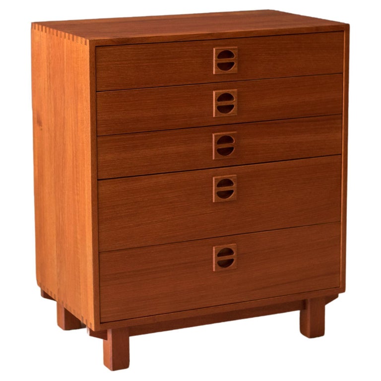Vintage Scandinavian Solid Teak Dresser Chest of Drawers For Sale at ...
