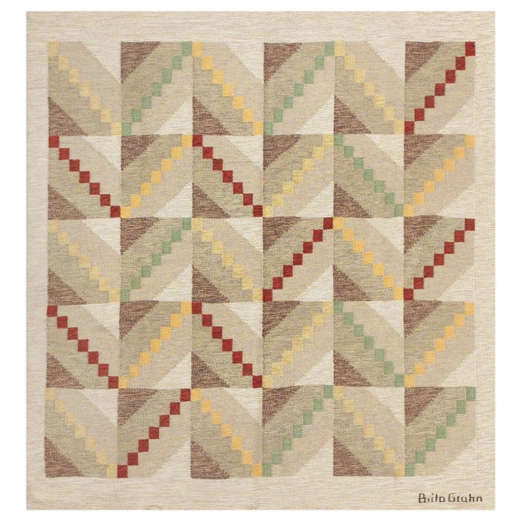 Vintage Scandinavian Rug by Sverige Sannolikt at 1stDibs