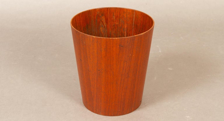 Vintage Scandinavian Teak Waste Paper Bin by Martin Åberg for Servex ...