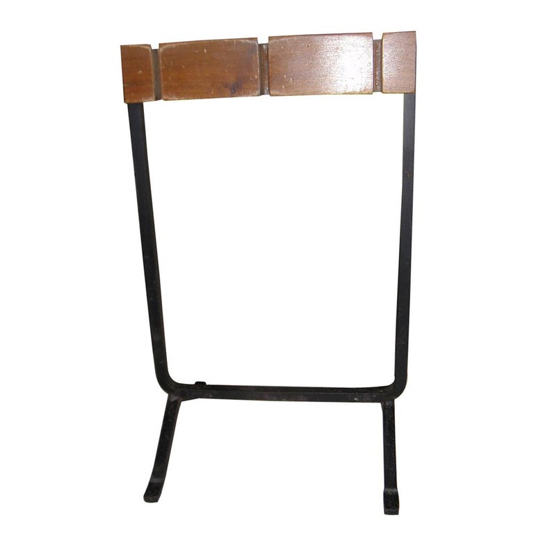 Vintage Scandinavian Teak Wrought Iron Fireplace Tools at 1stDibs