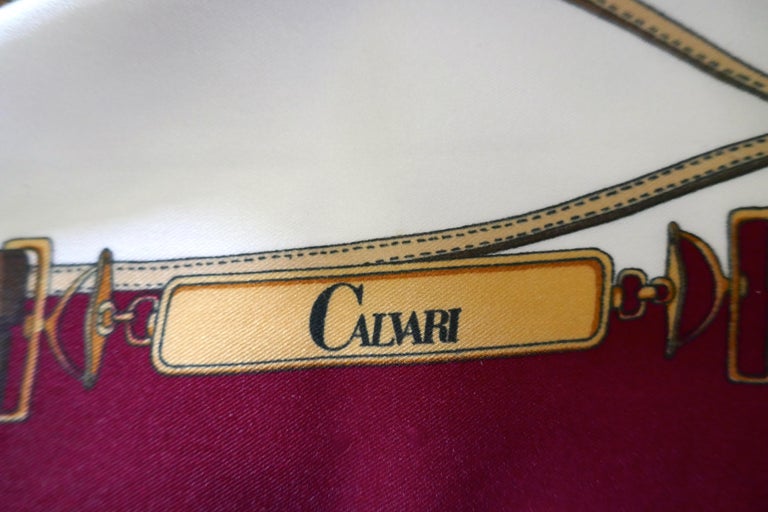 Vintage Scarf, Calvari Equine Design by Trevira from the Italian ...