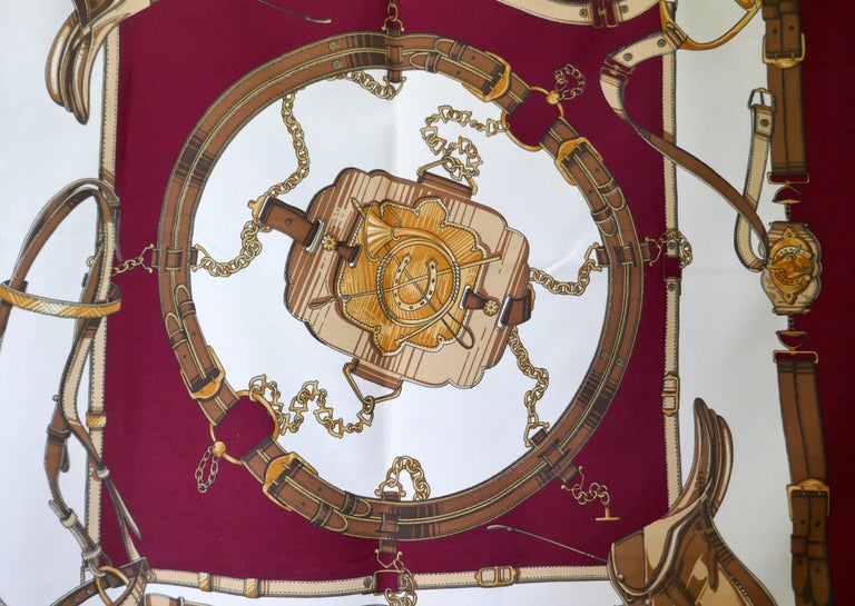 Vintage Scarf, Calvari Equine Design by Trevira from the Italian ...