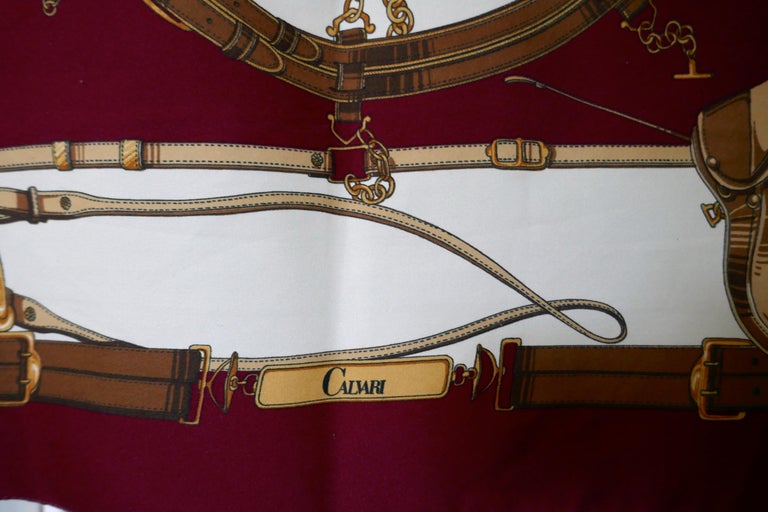 Vintage Scarf, Calvari Equine Design by Trevira from the Italian ...
