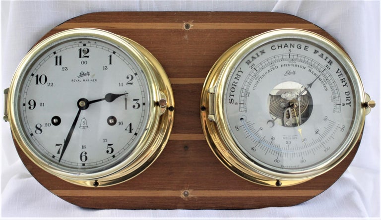 Vintage Schatz Brass Nautical Ship's Clock and Schatz Royal Mariner ...