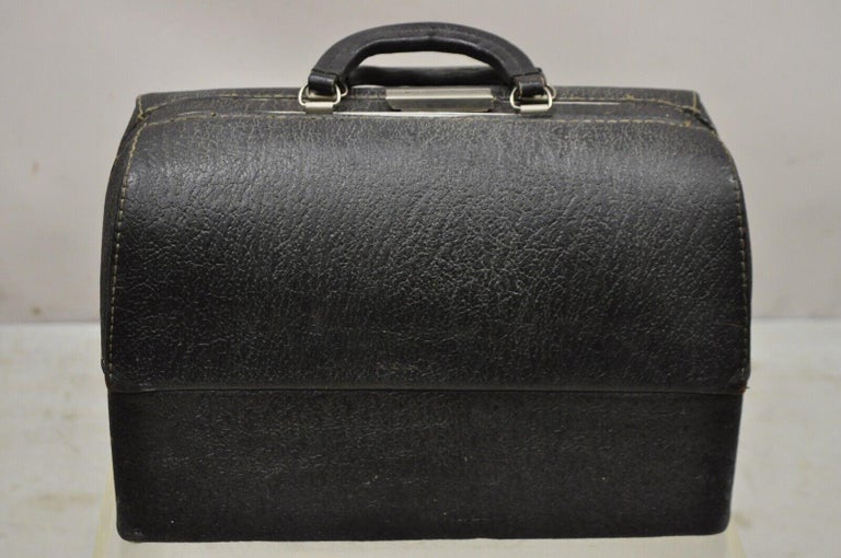 Vintage Schell Black Top Grain Cowhide Leather Medical Doctors Bag 'A ...
