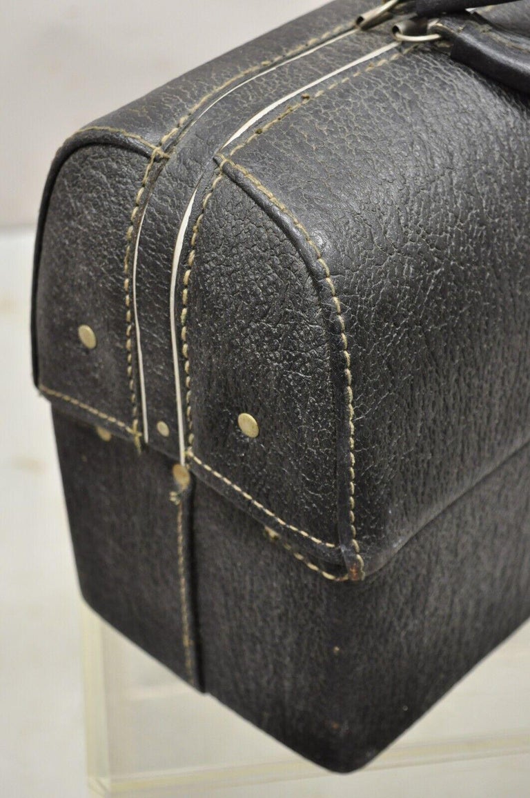Vintage Schell Black Top Grain Cowhide Leather Medical Doctors Bag 'A ...