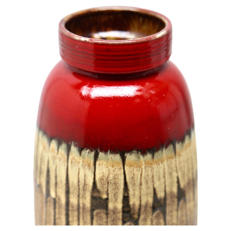 Vintage Scheurich Vase Marked W Germany 553-46 Ceramic For Sale at 1stDibs