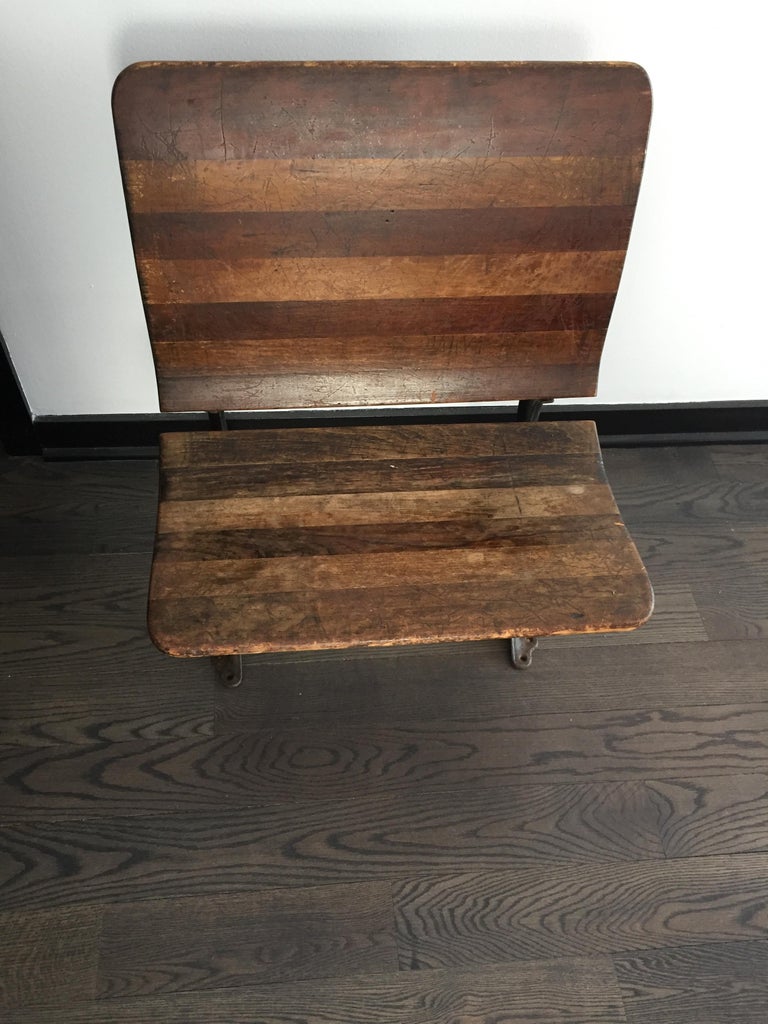 Vintage Rustic School House Bench at 1stDibs