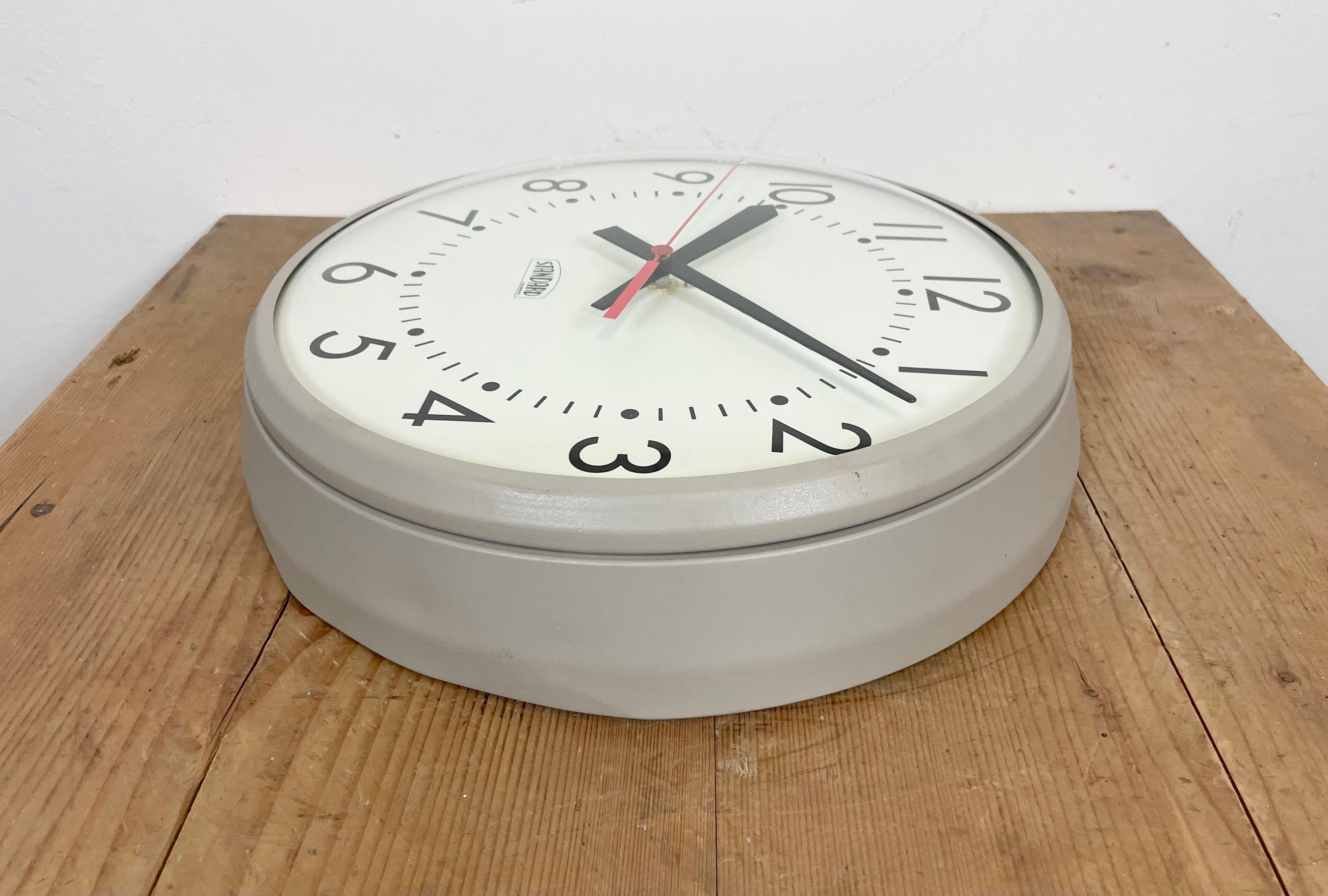 Vintage School Wall Clock from Standard Electric, 1970s at 1stDibs