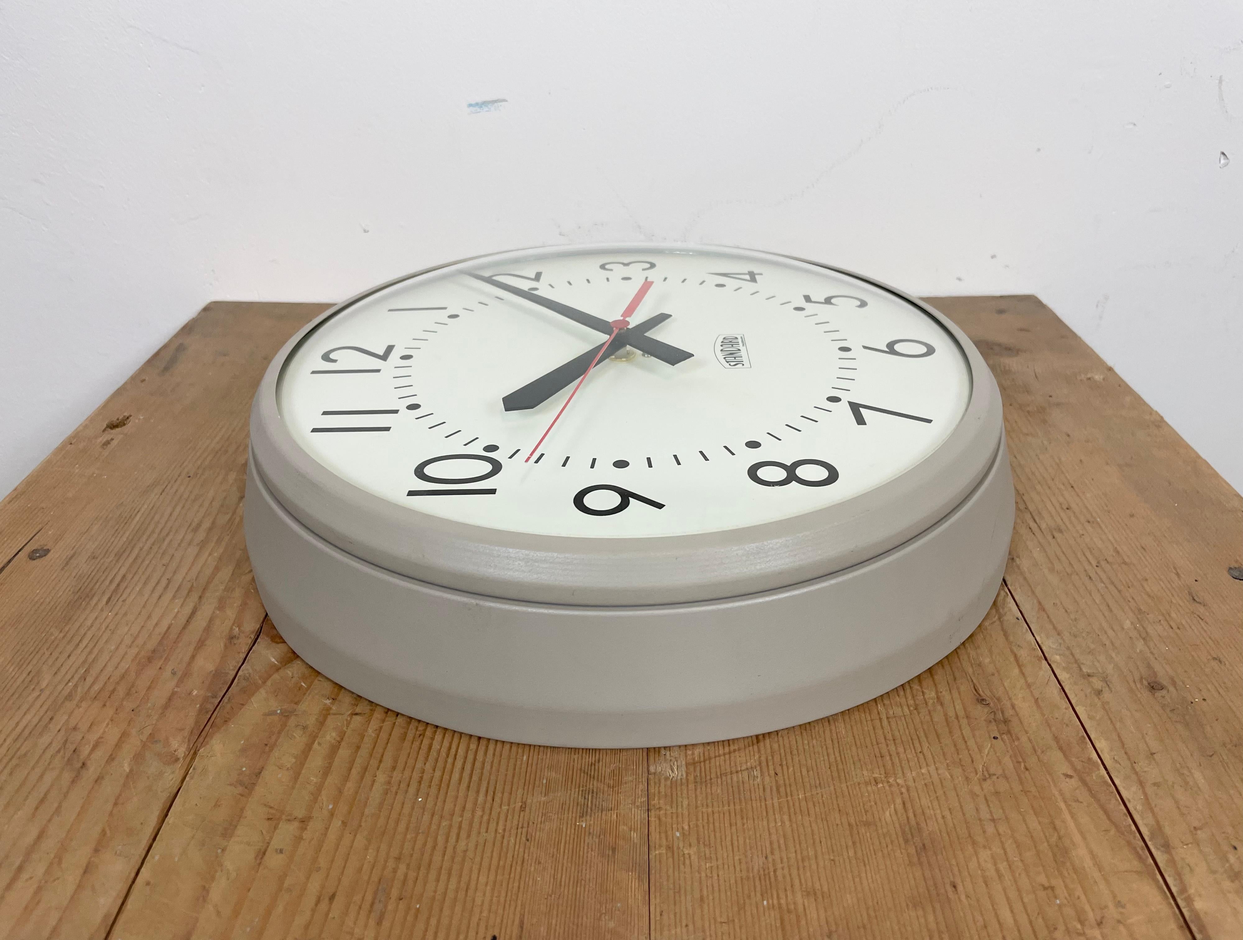 Vintage School Wall Clock from Standard Electric, 1970s at 1stDibs