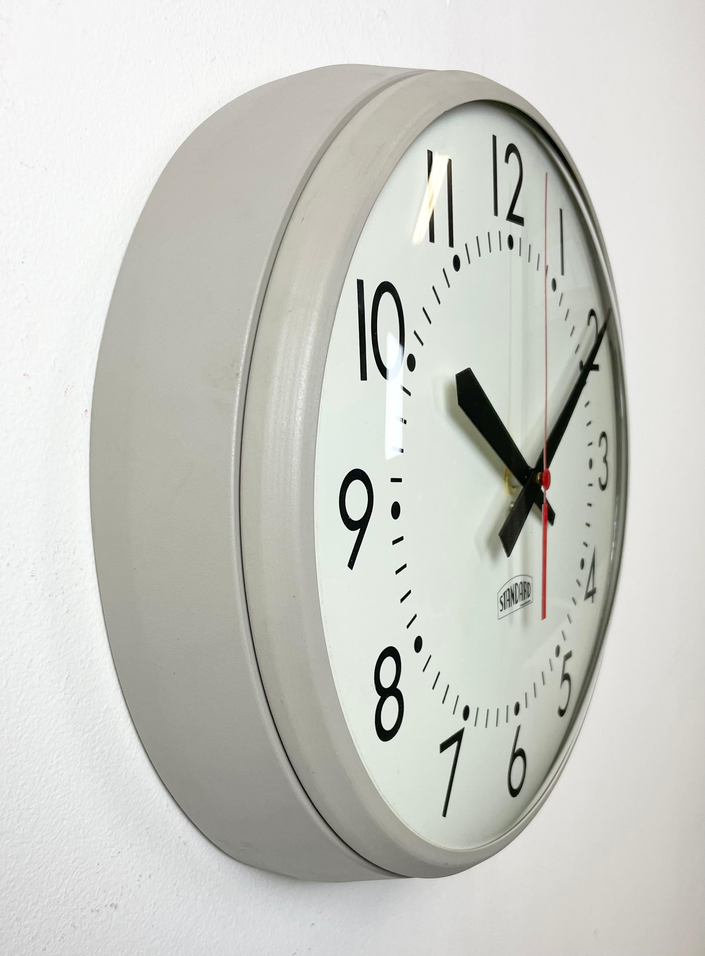 Vintage School Wall Clock from Standard Electric, 1970s at 1stDibs