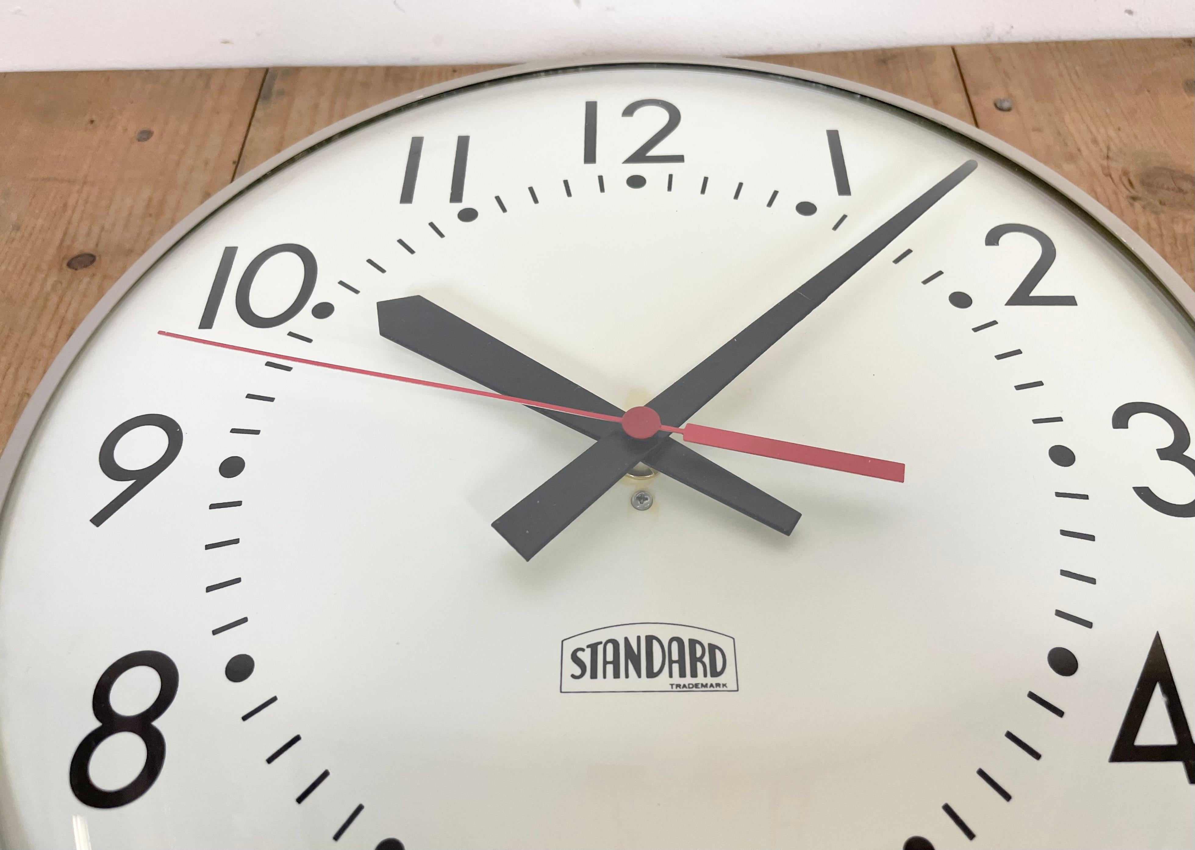 Vintage School Wall Clock from Standard Electric, 1970s at 1stDibs