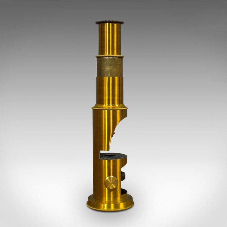 Vintage Scientist's Field Microscope, English, Brass, Instrument, circa ...