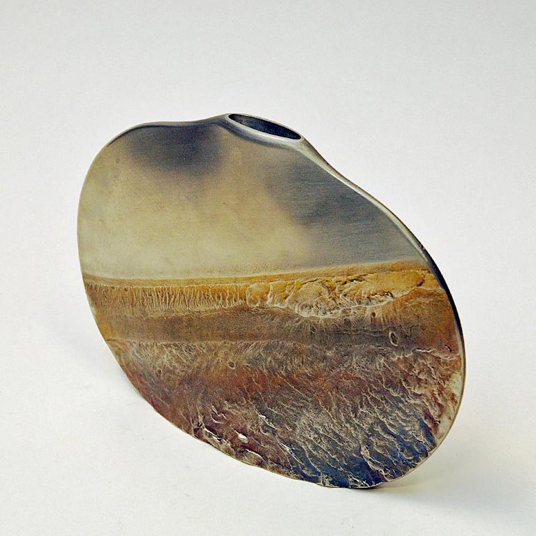 Vintage Sculptural Pewter Vase by Helgi Joensen, Norway, 1980s For Sale ...