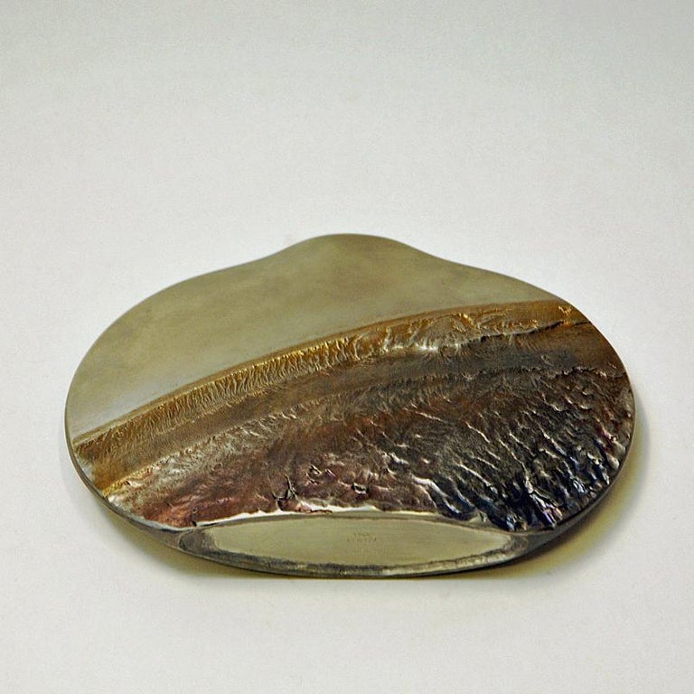 Vintage Sculptural Pewter Vase by Helgi Joensen, Norway, 1980s For Sale ...