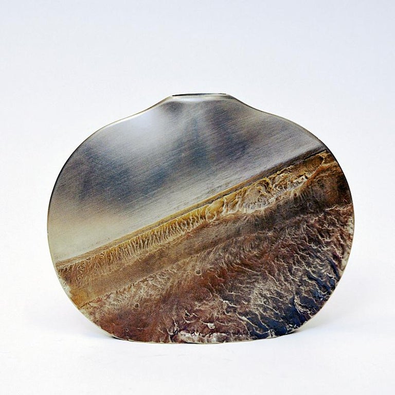Vintage Sculptural Pewter Vase by Helgi Joensen, Norway, 1980s For Sale ...