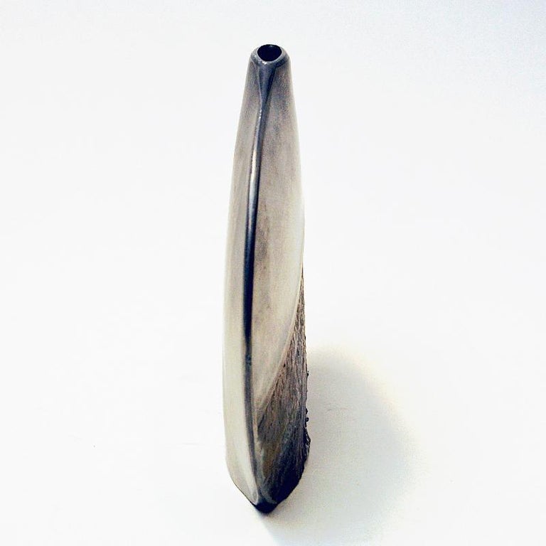 Vintage Sculptural Pewter Vase by Helgi Joensen, Norway, 1980s For Sale ...