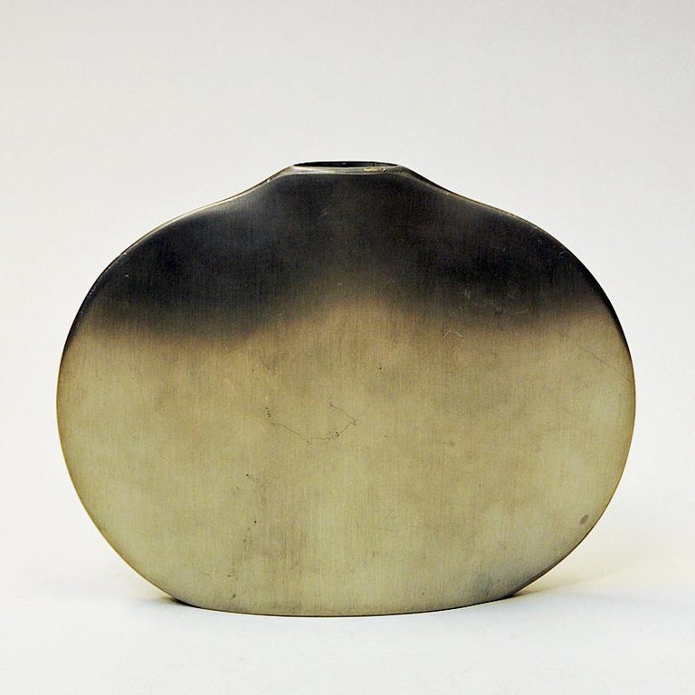 Vintage Sculptural Pewter Vase by Helgi Joensen, Norway, 1980s For Sale ...