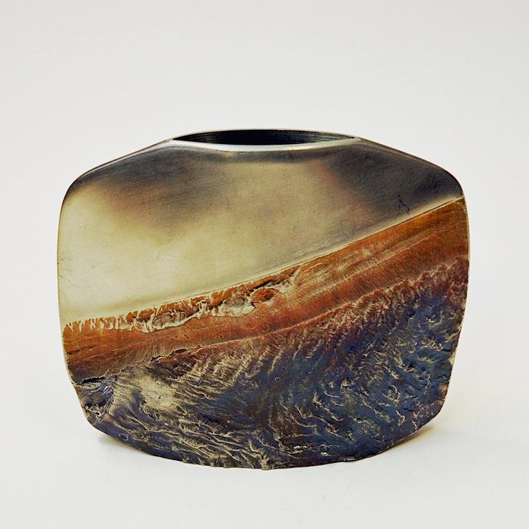 Vintage Sculptural Pewter Vase by Helgi Joensen, Norway, 1990s For Sale ...