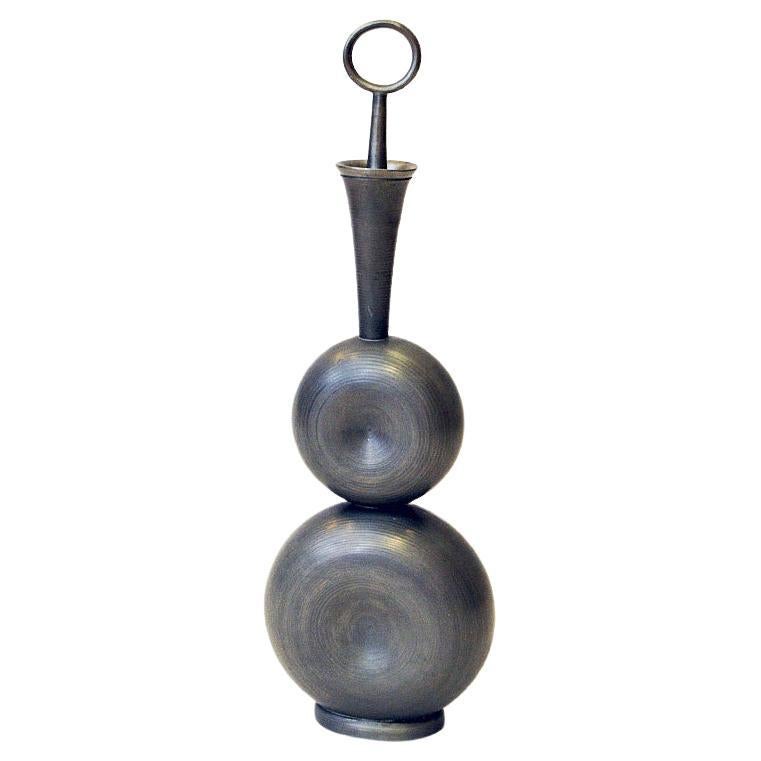 Vintage Sculptural Pewter Vase by Helgi Joensen, Norway, 1980s For Sale ...