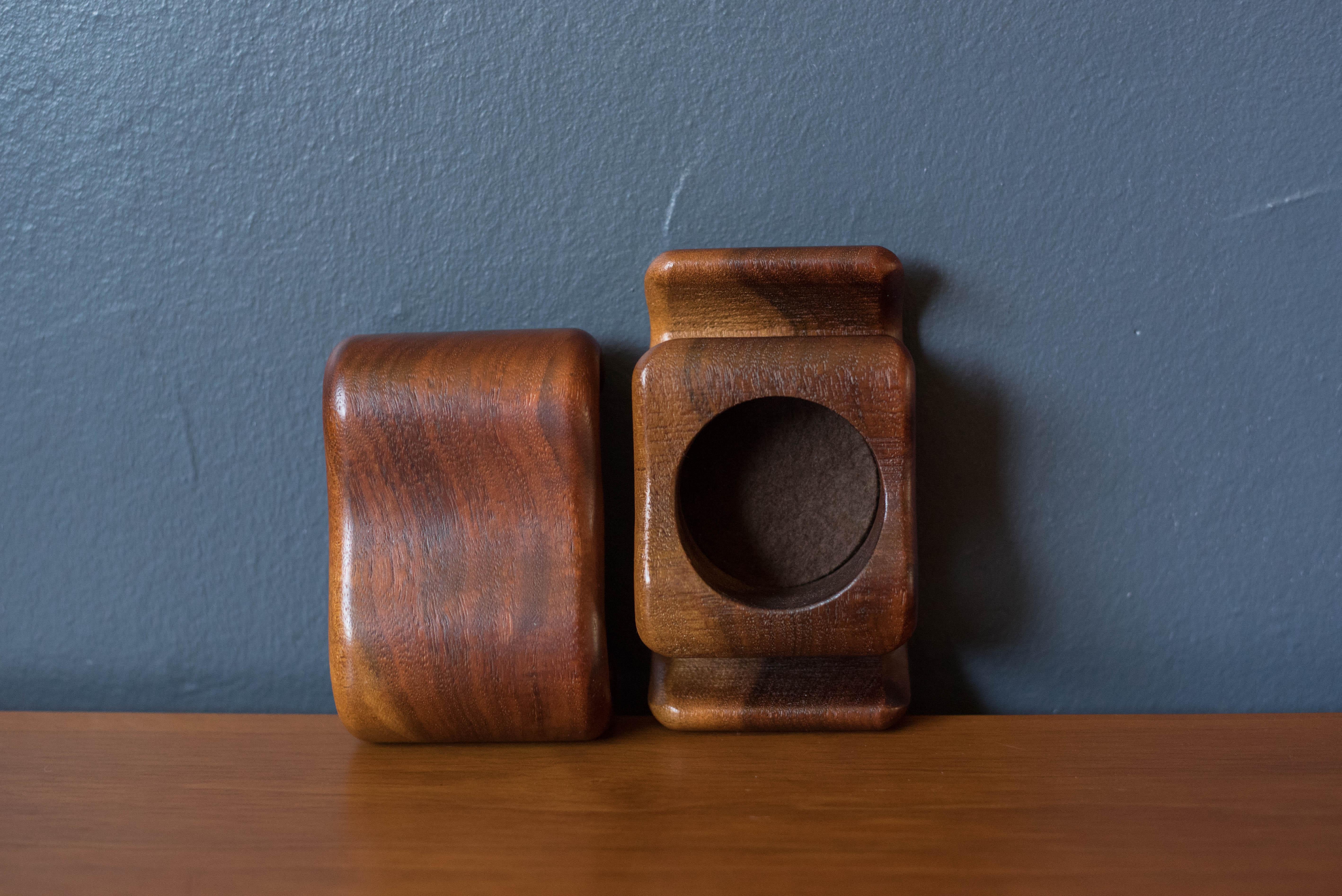 Vintage Sculptural Walnut Jewelry Puzzle Box by Fred and Marilyn Buss ...