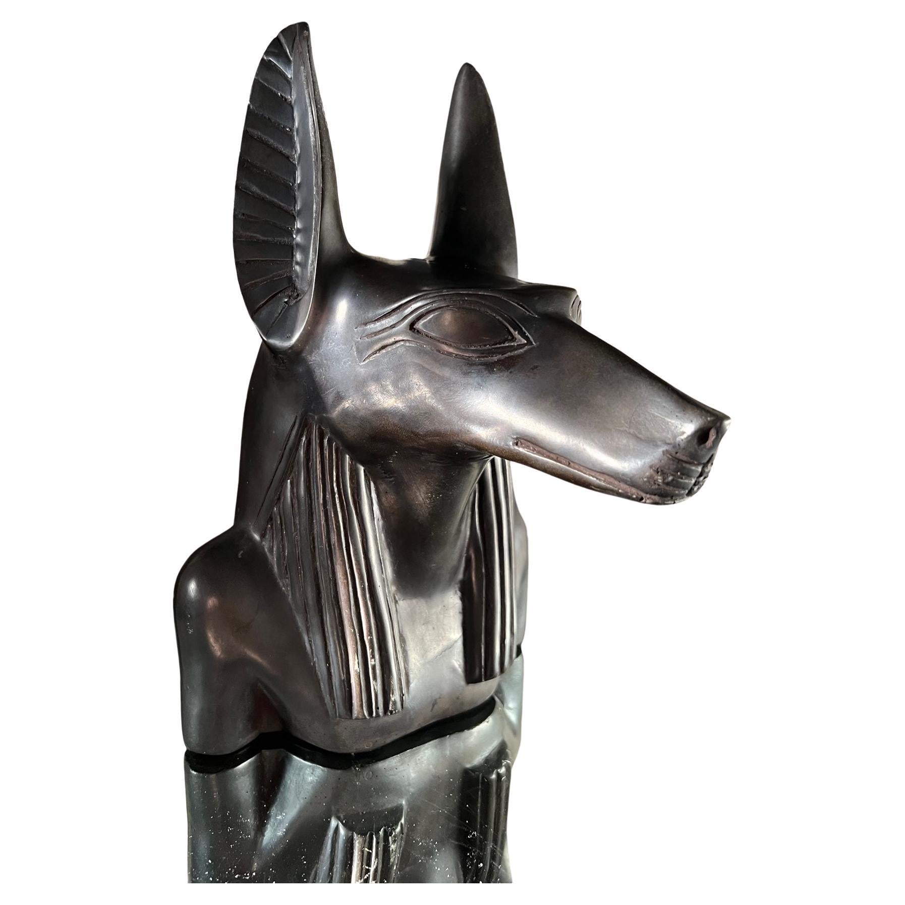 Old Egyptian Revival Bronze Hand Maiden Bookends Sculptures at 1stDibs