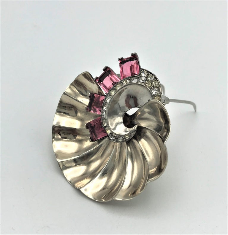 Vintage seashell brooch, Marcel Boucher sterling gold plated 1940 US ...