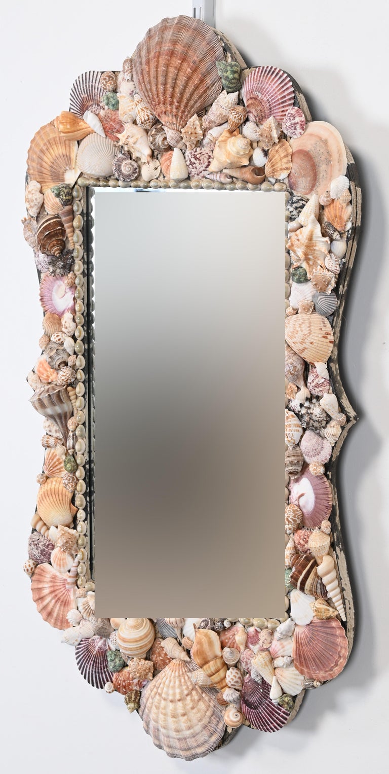 Vintage Seashell Mirror, 1980s at 1stDibs