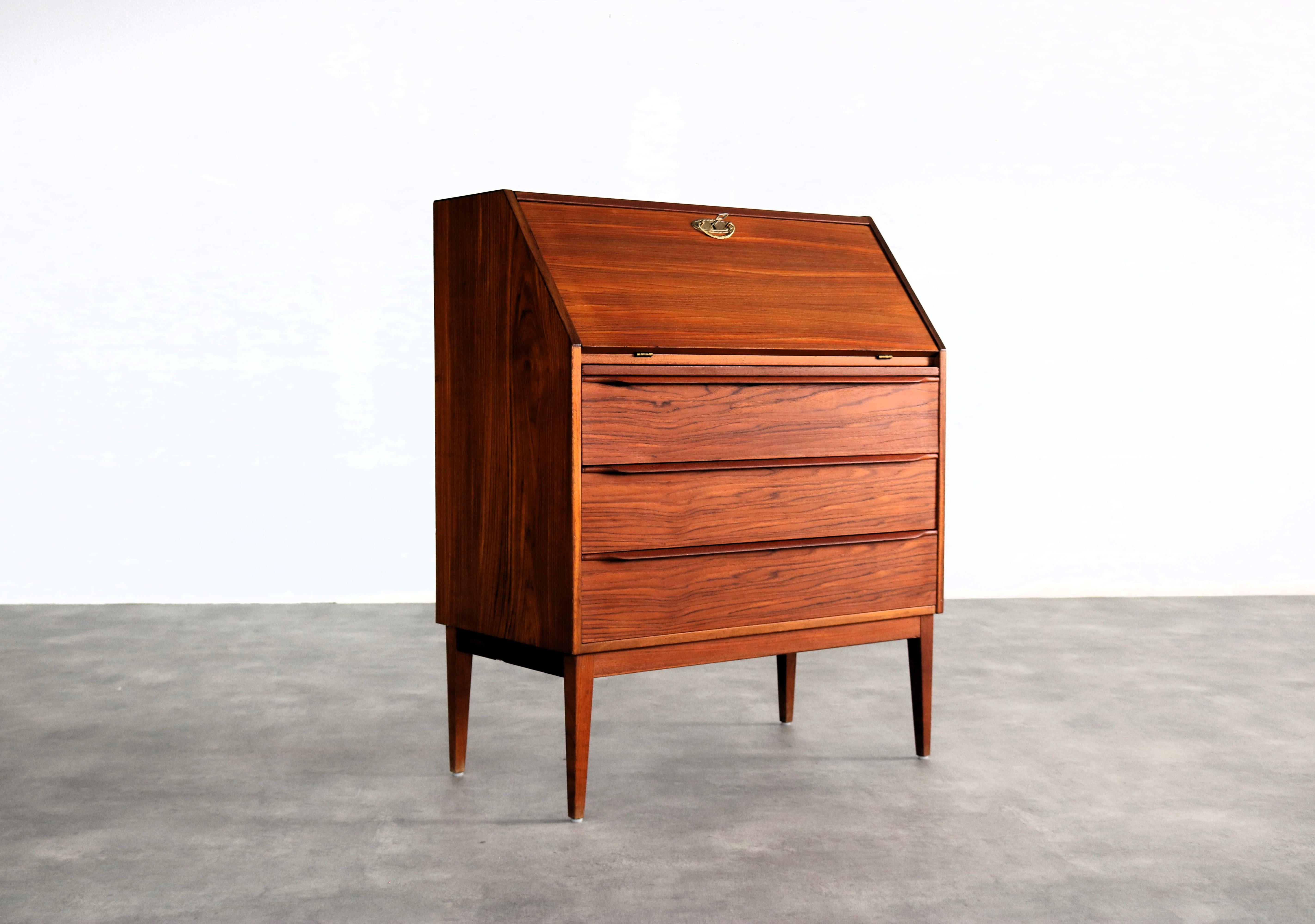 vintage secretary | desk | teak | 60s | Sweden For Sale at 1stDibs