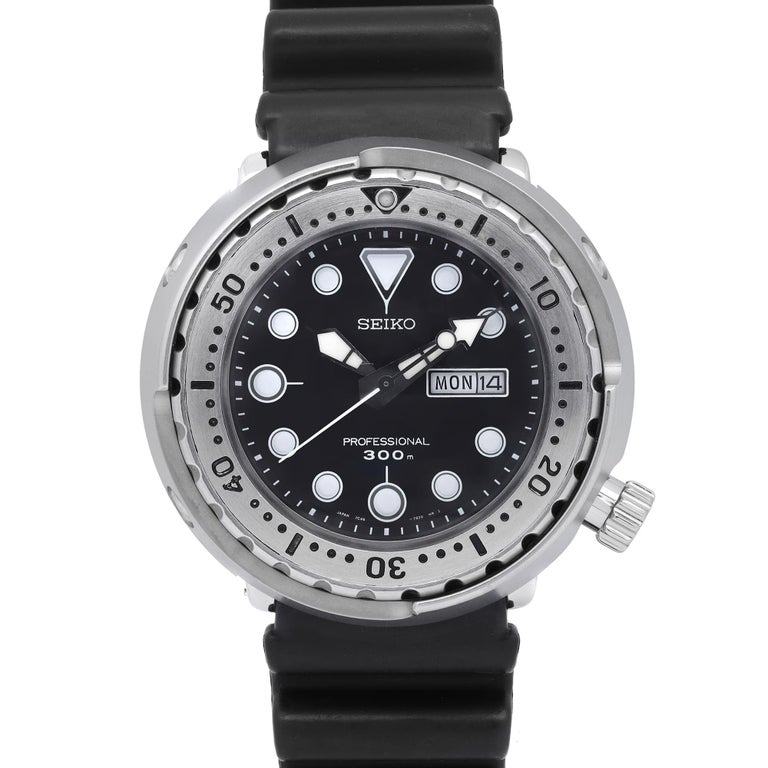 Vintage Seiko Professional 300m Steel Black Dial Quartz Men Watch 7C46 ...