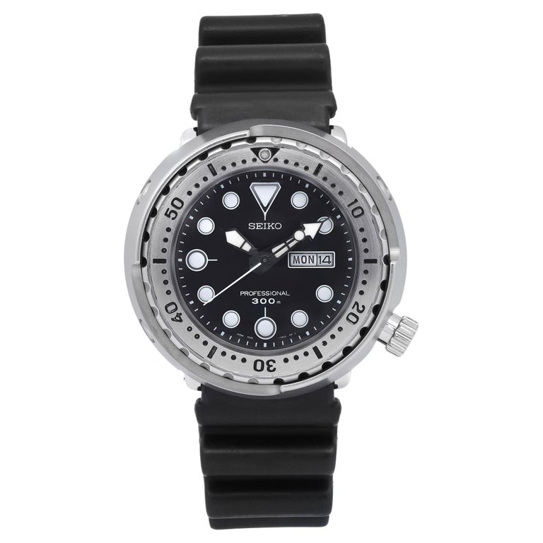 Vintage Seiko Professional 300m Steel Black Dial Quartz Men Watch 7C46 ...