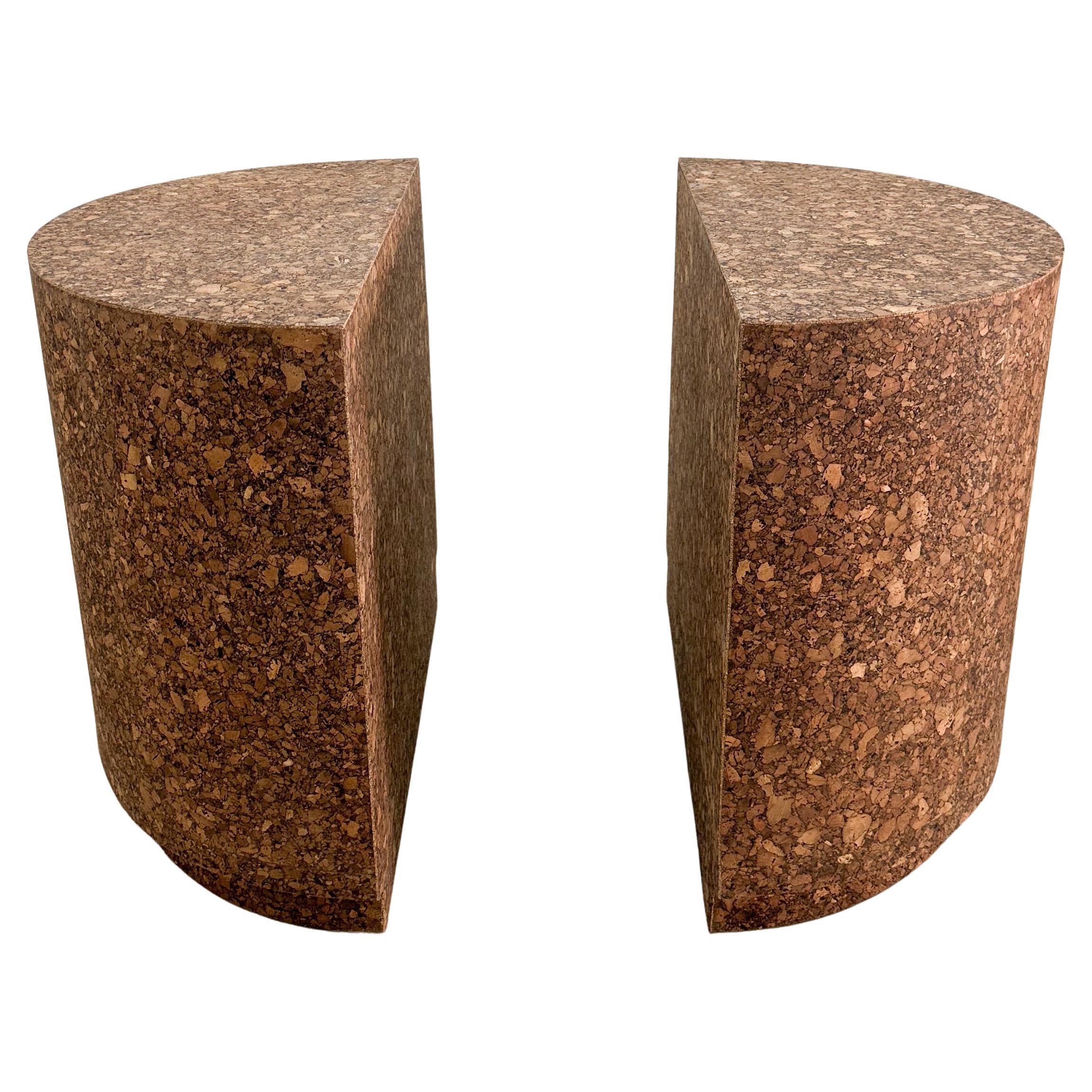 Vintage Mid-Century Modern Semicircle Cork Dining Table Base or Console ...